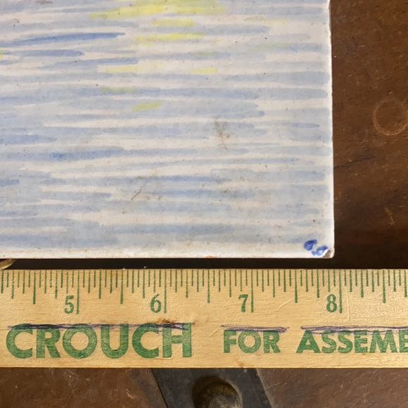 Hand Crafted | Art | Vintage Scenic Ceramic Tile 6x6 Hand Painted Wall ...